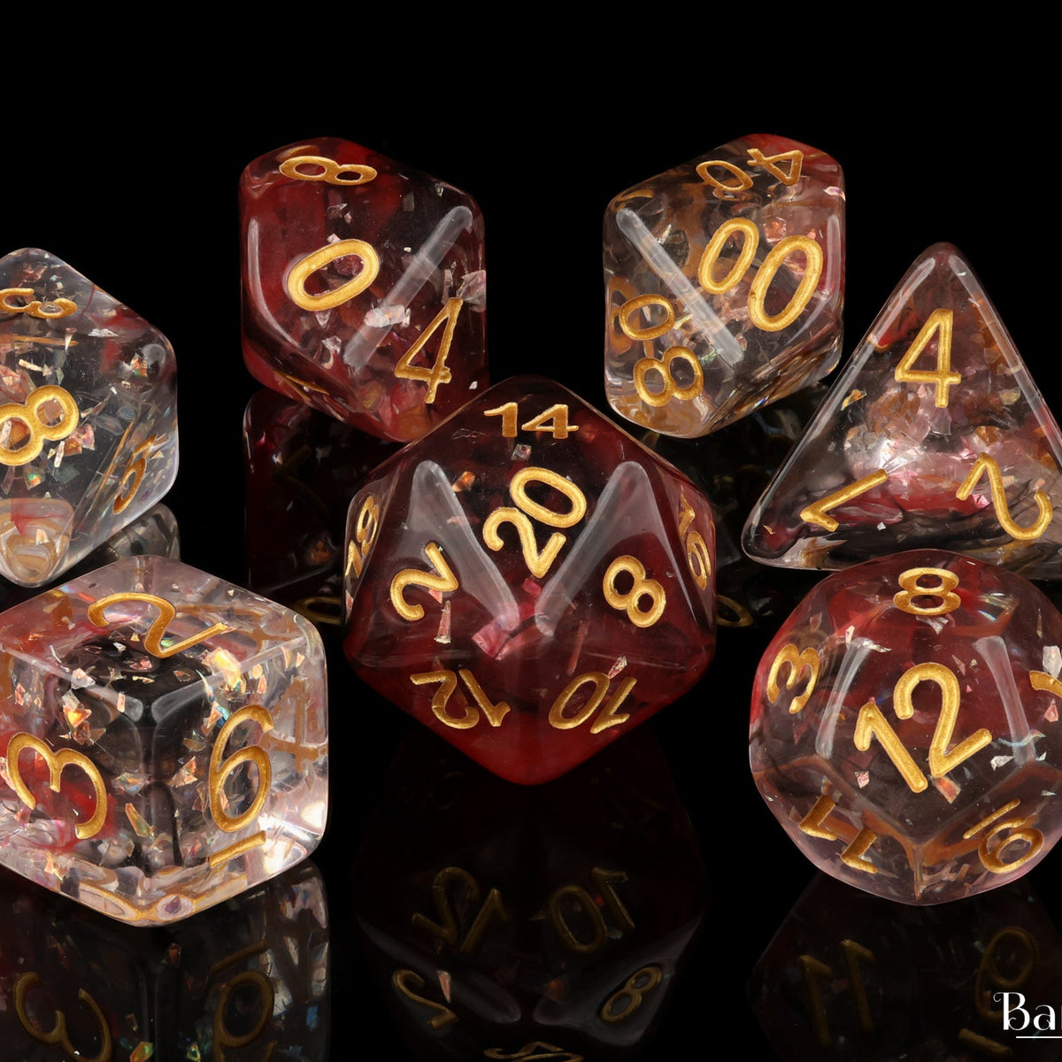 Ruby & Opal RPG Dice Set - 7 Pieces – Wargame Portal