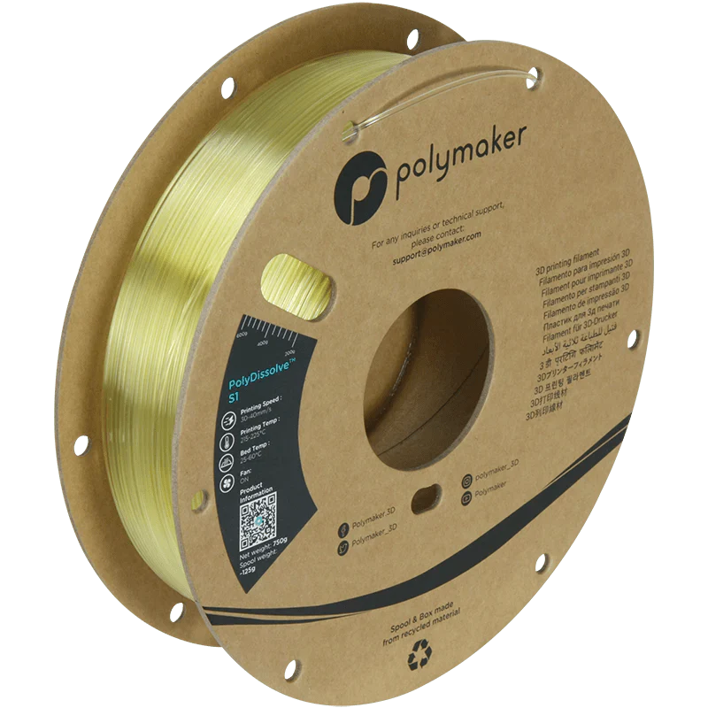 Polymaker PolyDissolve S1 (PVA) Dissolvable 3D Printer Filament For Su – Wargame Portal