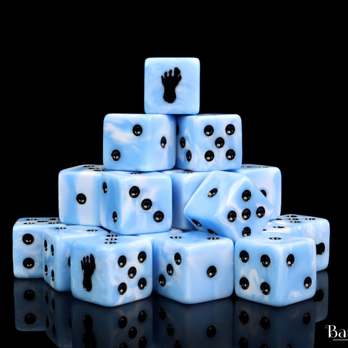 Giant Footprint Dice - Blue Frost – Wargame Portal