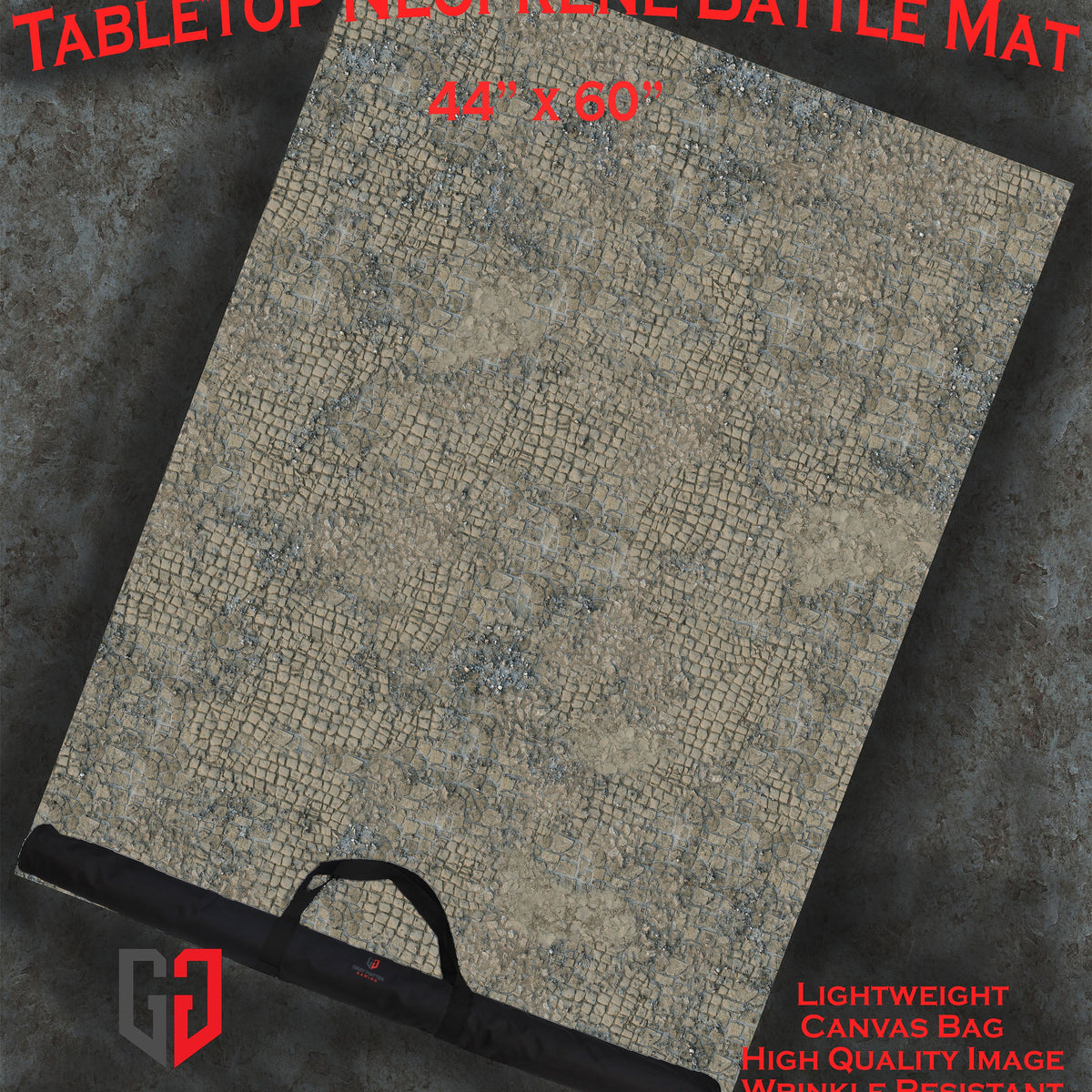 Broken Cobblestone - Neoprene Battle Mat with Bag – Wargame Portal