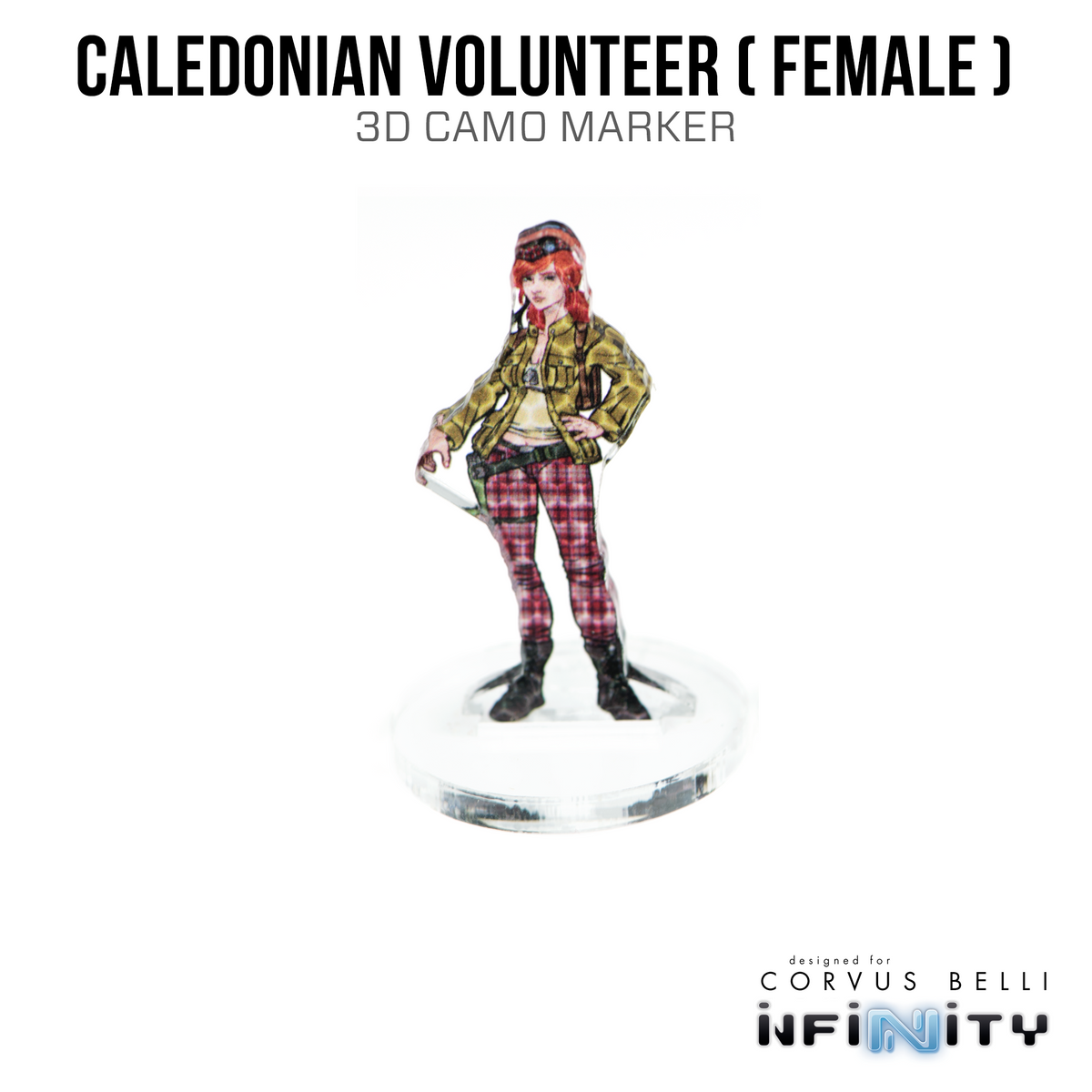 Infinity 3D Markers: Caledonian Volunteer, Female (25mm Camo) – Wargame ...