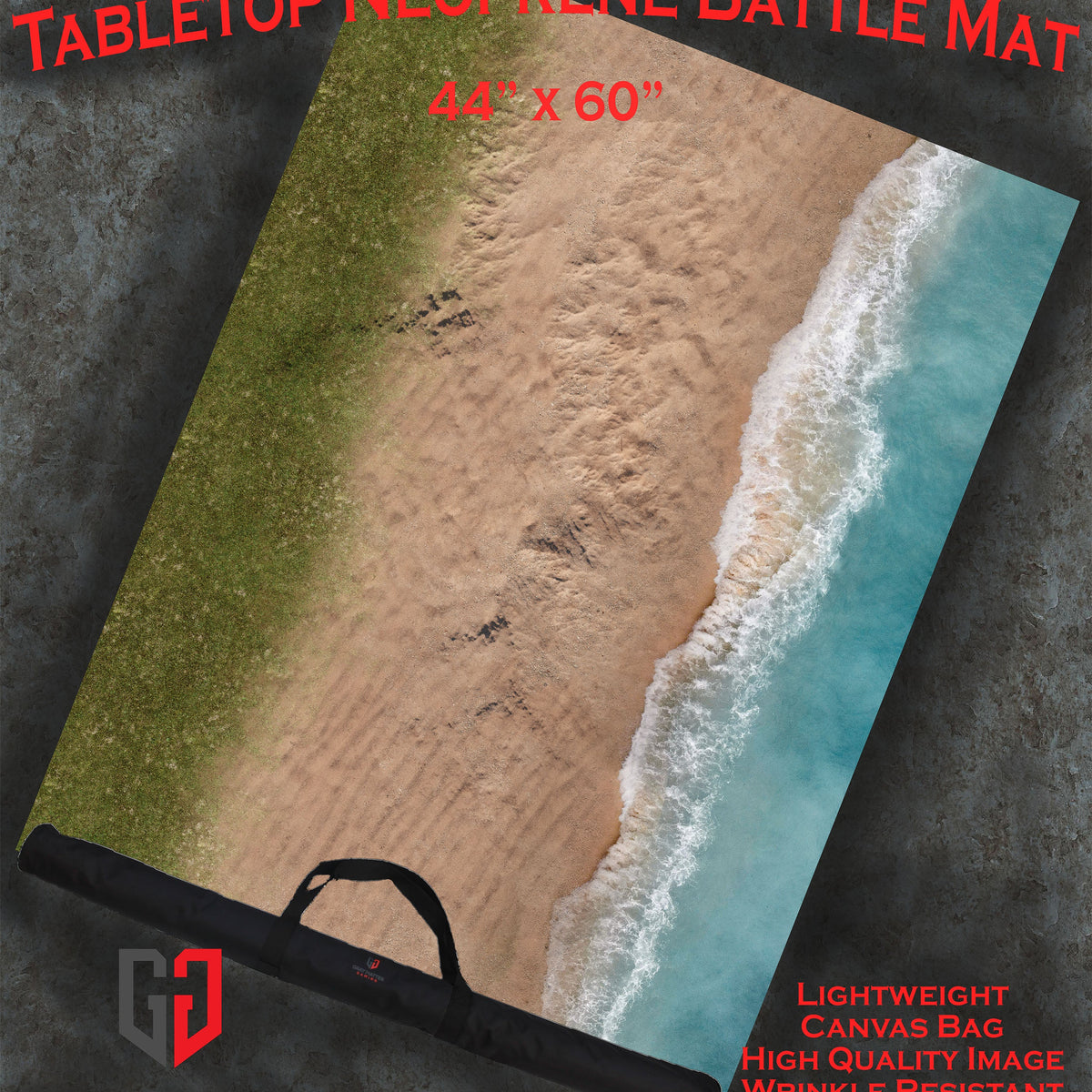 Coastal Shore - Neoprene Battle Mat with Bag – Wargame Portal