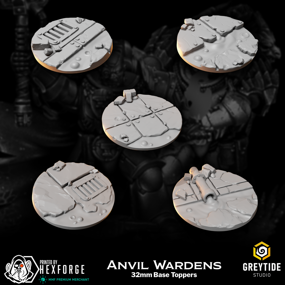 Anvil Wardens - Base Toppers – Wargame Portal