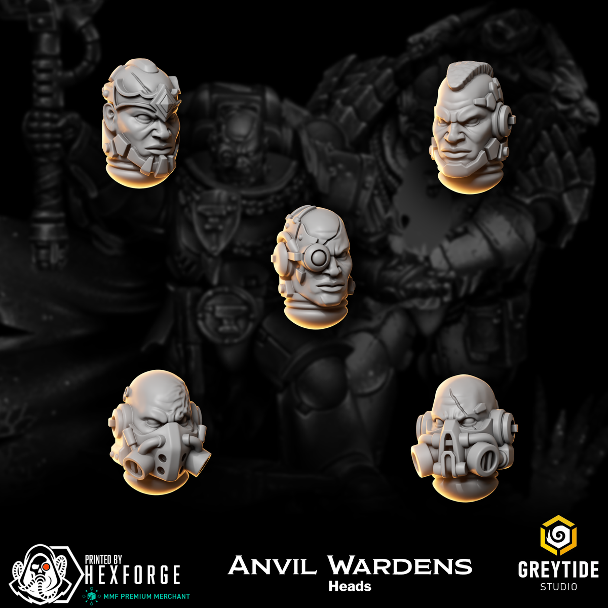 Anvil Wardens - Heads & Helmets – Wargame Portal