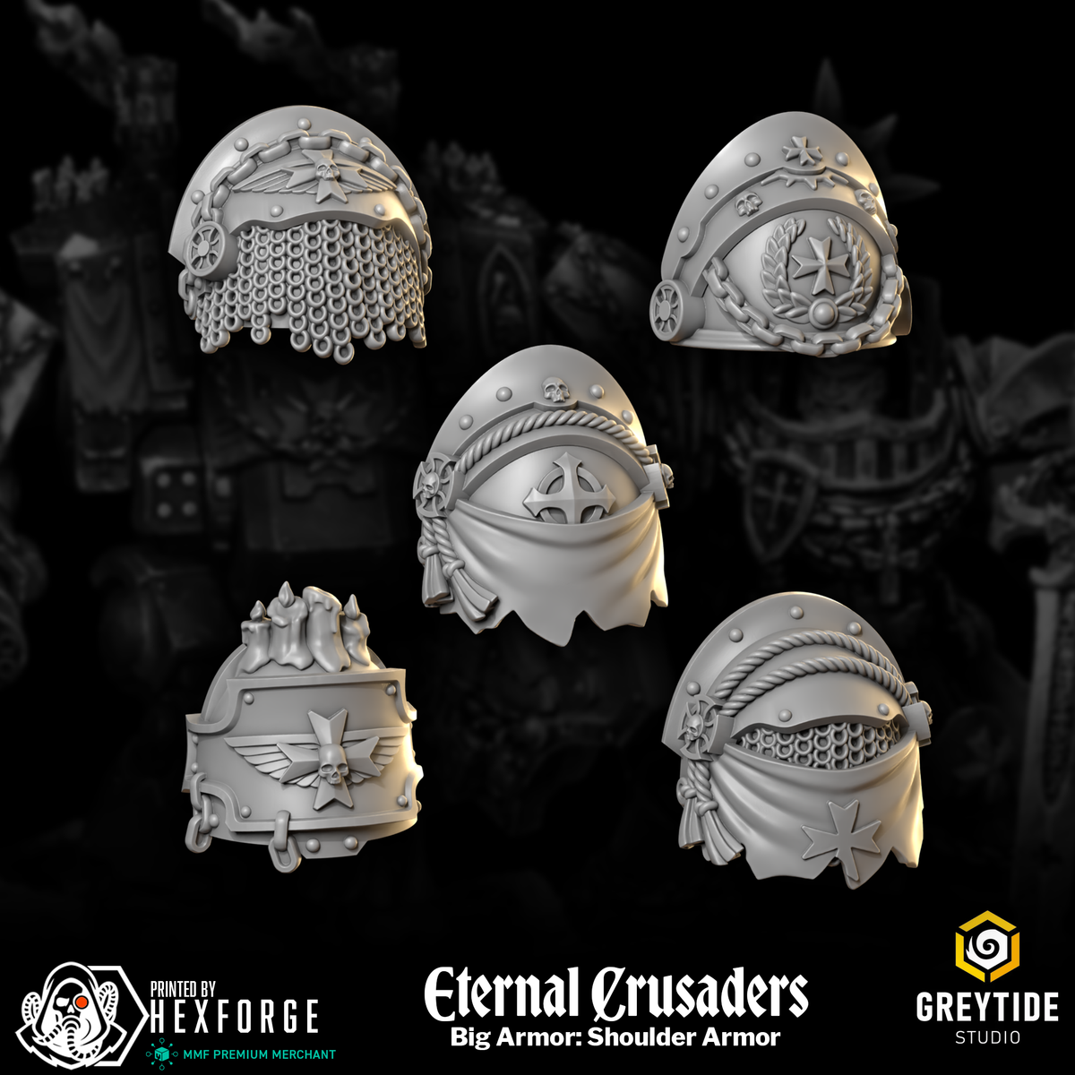 Eternal Crusaders - Big Armor: Shoulder Armor – Wargame Portal