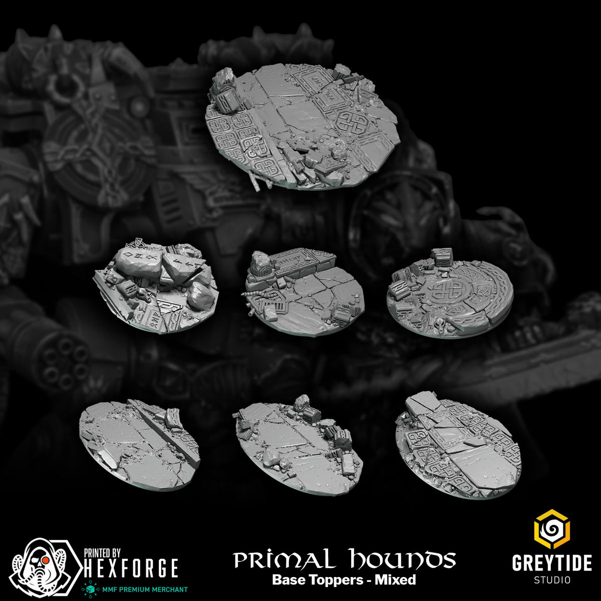 Primal Hounds - Base Toppers - Mixed – Wargame Portal
