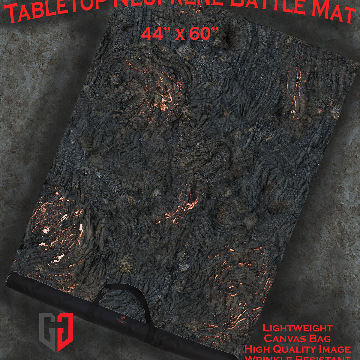 Lava Flows - Neoprene Battle Mat with Bag – Wargame Portal