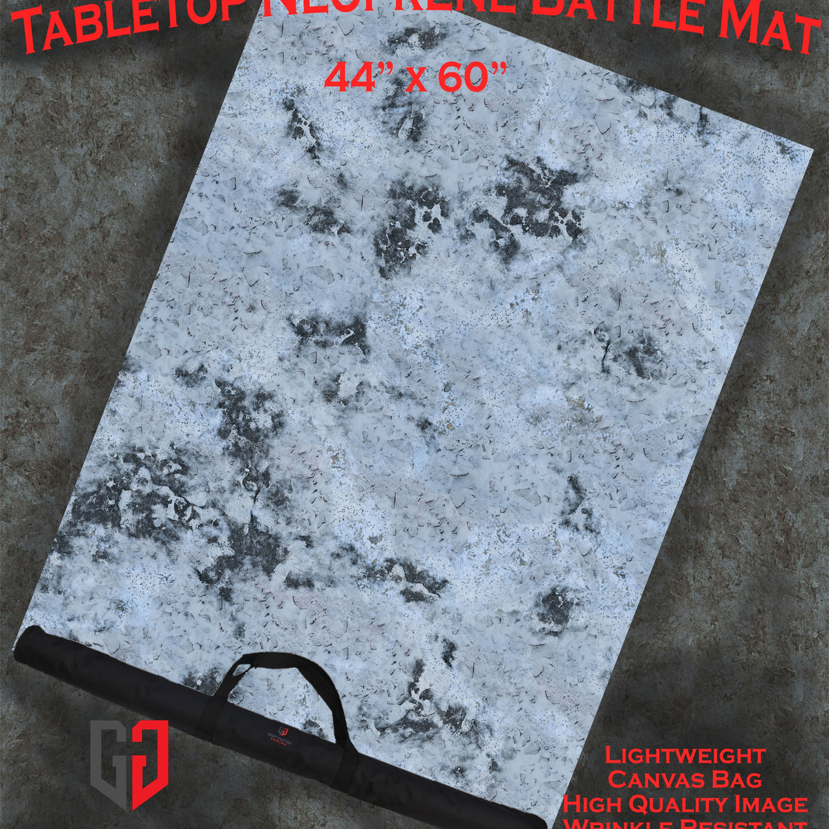 Snowy Tundra - Neoprene Battle Mat with Bag – Wargame Portal