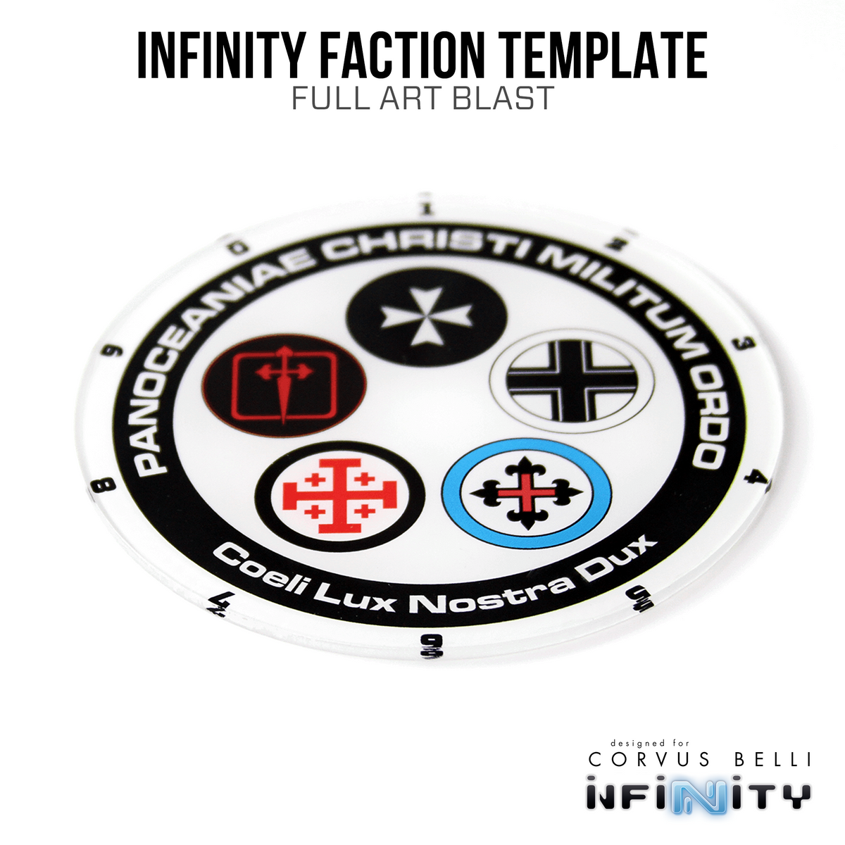 Infinity Full Art Faction Blast Templates – Wargame Portal