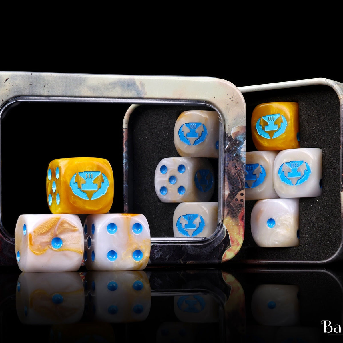 Warmachine: Cygnar Storm Forge Official Dice Set – Wargame Portal