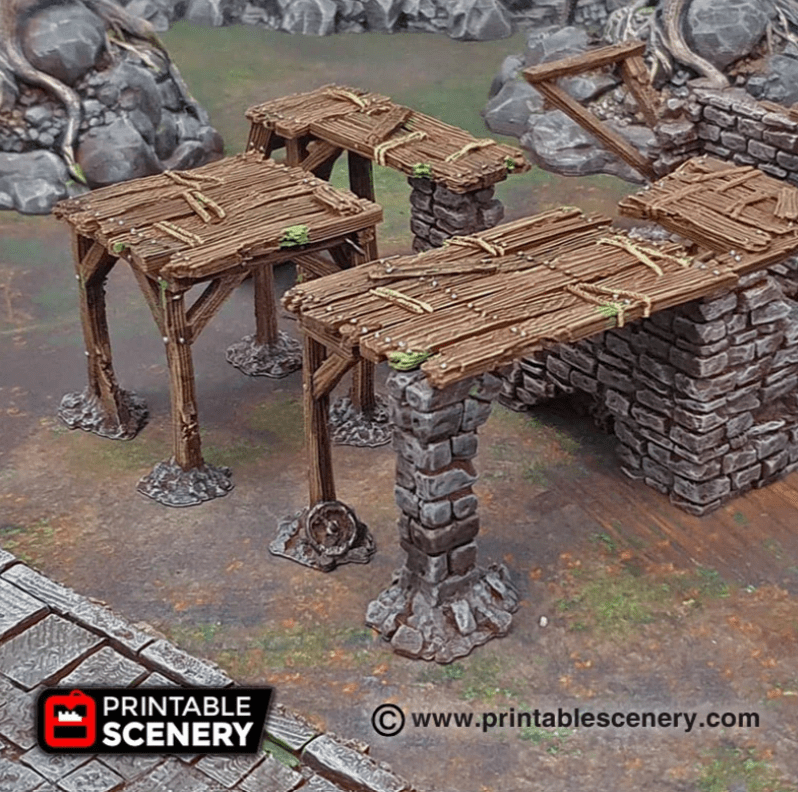 Scaffolding and Support Columns - Scatter Terrain – Wargame Portal