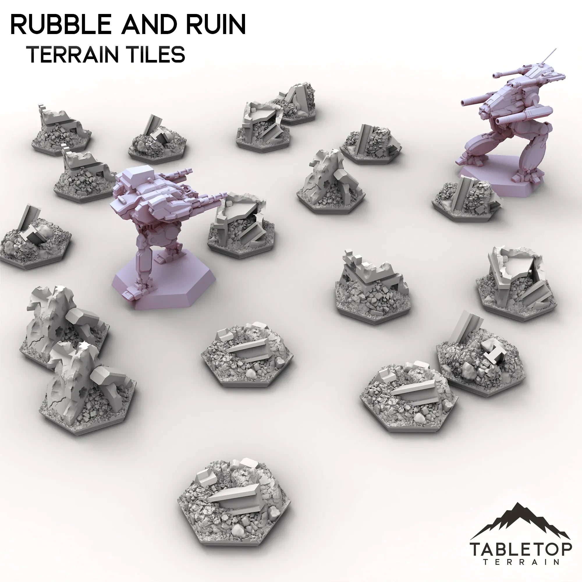 HEXTECH Rubble and Ruin Terrain Tiles - 6mm – Wargame Portal