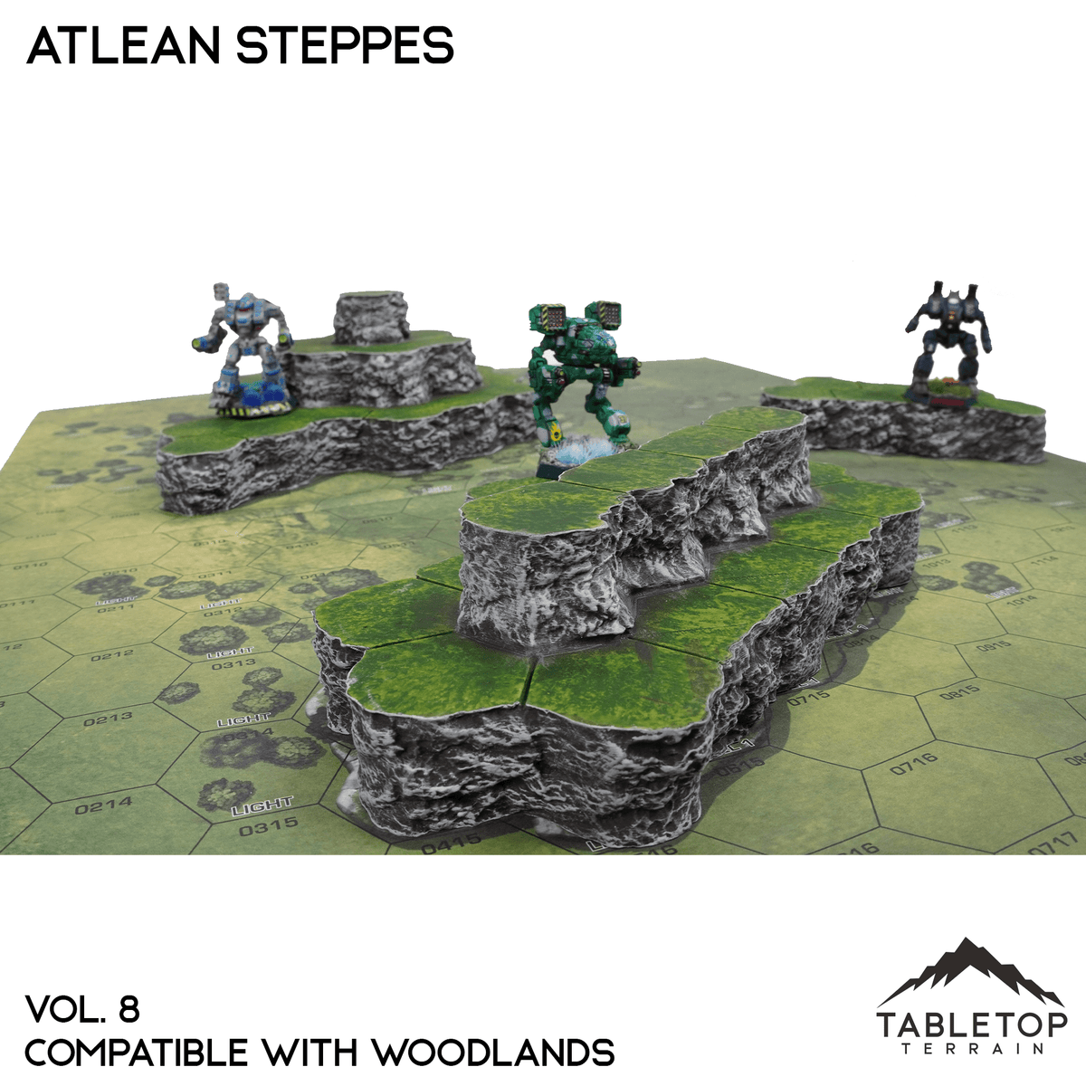Woodlands Compatible Map Hill Sets - Atlean Steppes – Wargame Portal